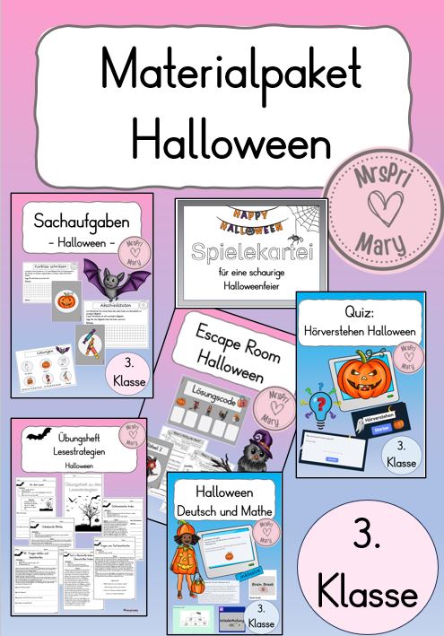 Materialpaket: Halloween (Klasse 3) – Unterrichtsmaterial in den ...