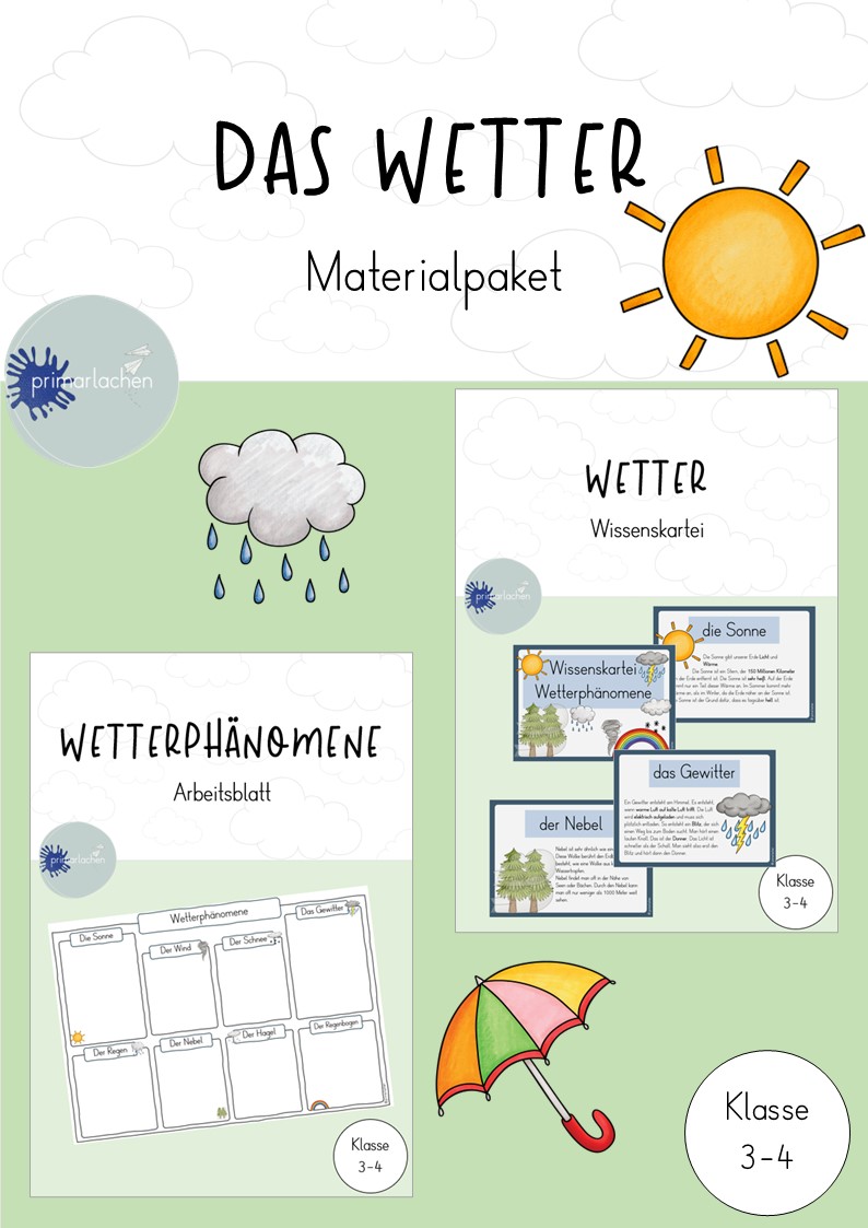 Materialpaket Wetter – Unterrichtsmaterial im Fach Sachunterricht