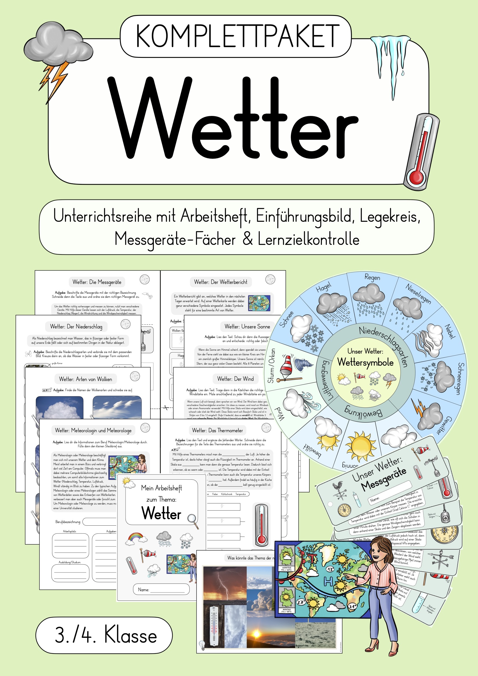 Materialpaket: Wetter (3./4. Klasse) – Unterrichtsmaterial im Fach ...