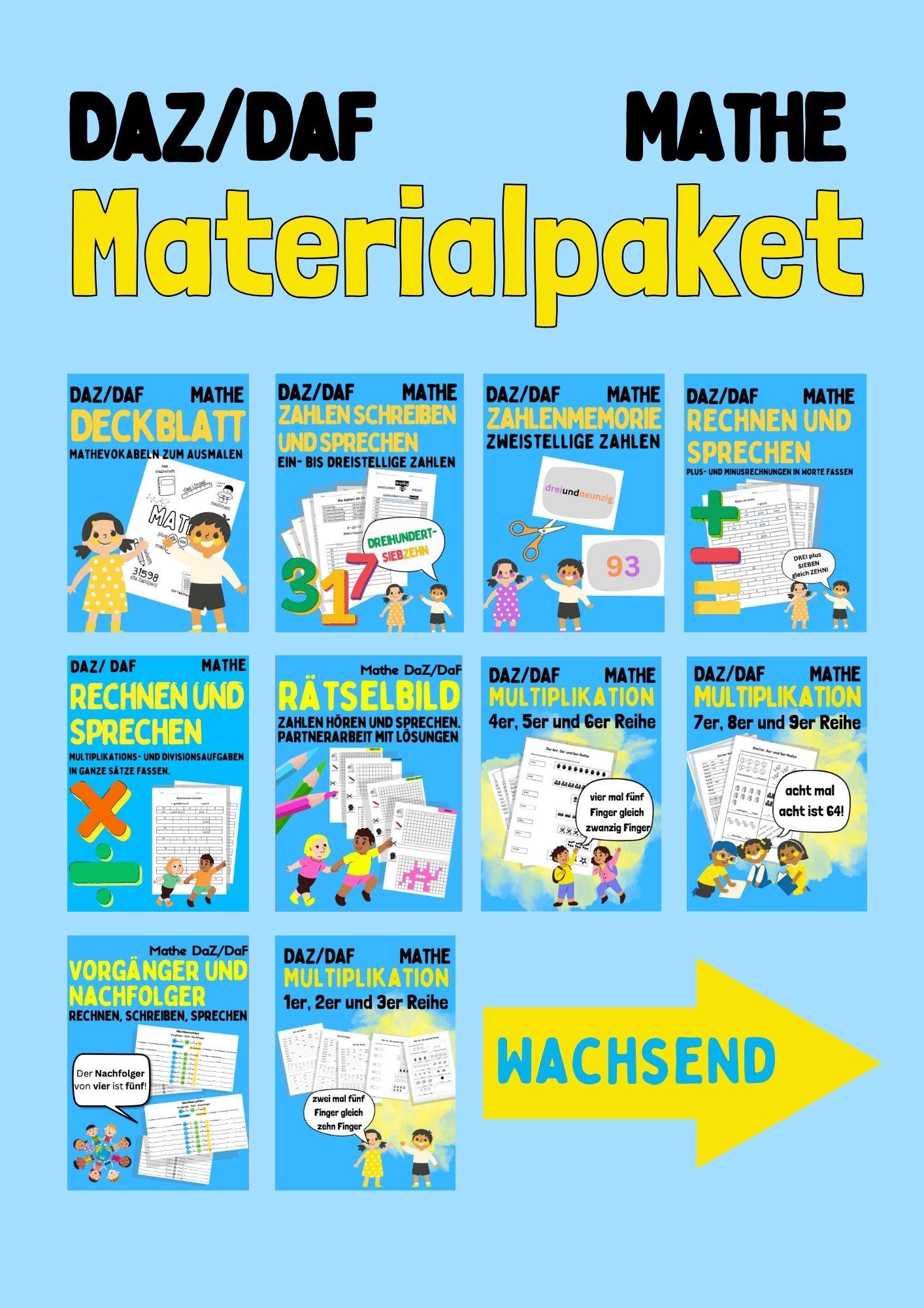 Materialpaket: Mathe DaZ (wachsend) – Unterrichtsmaterial in den ...