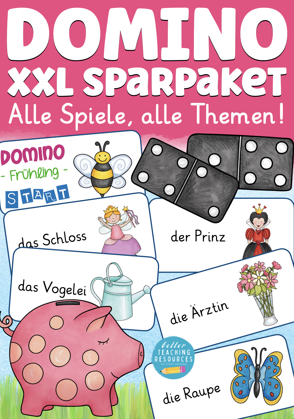 Domino Spiele Sparpaket Deutsch DAZ – Unterrichtsmaterial in den ...
