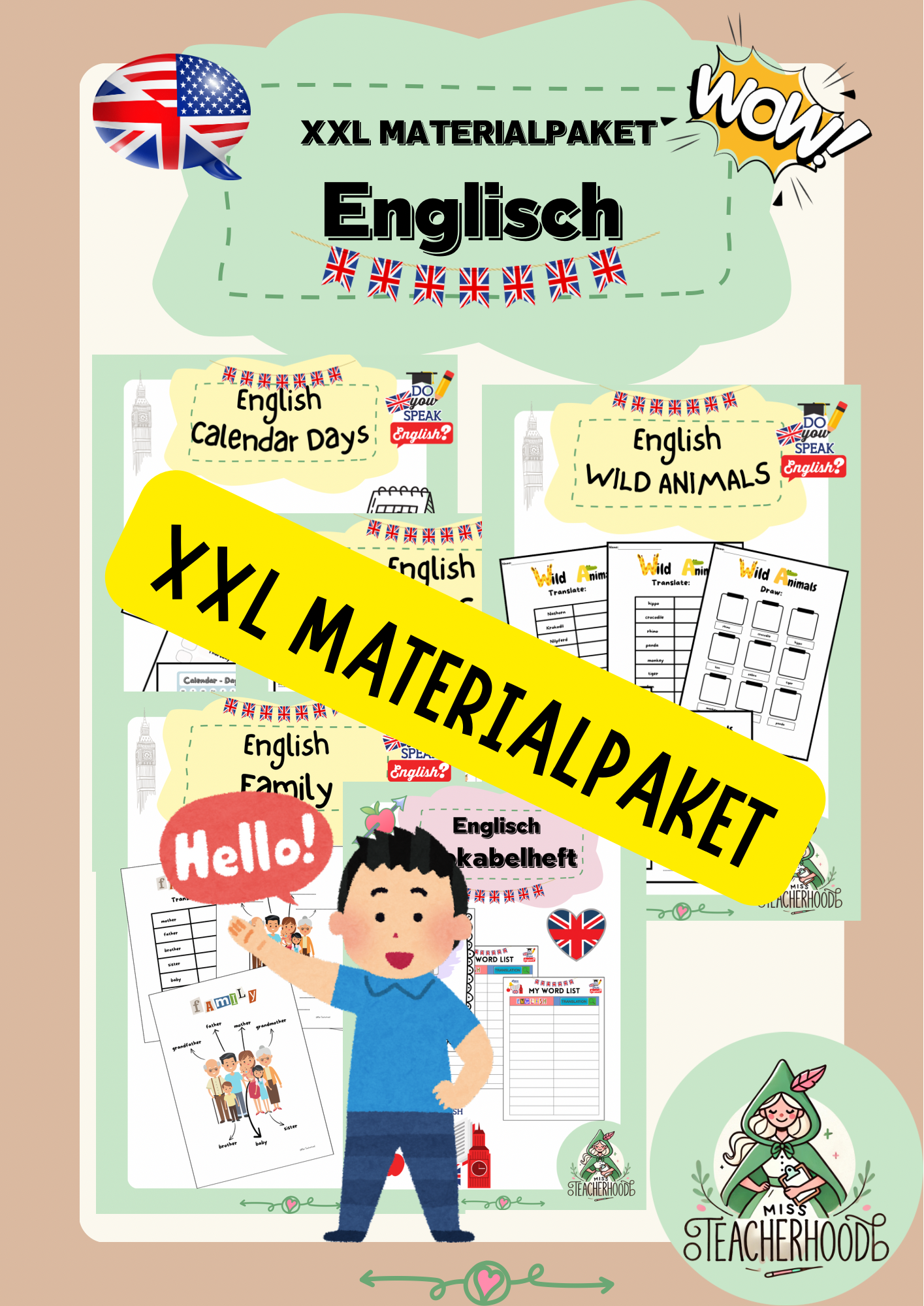 Materialpaket Englisch 2. Klasse – Unterrichtsmaterial im Fach Englisch
