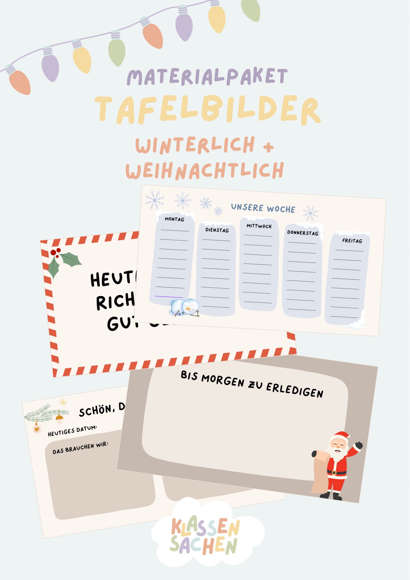 Materialpaket Tafelbilder: Winter + Weihnachten – Unterrichtsmaterial ...