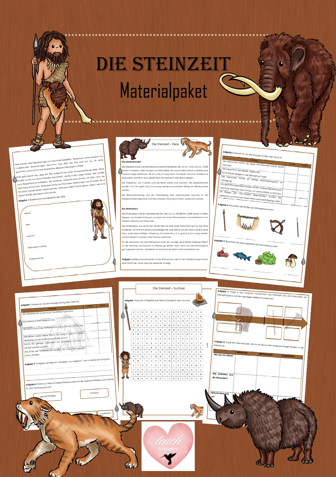 Materialpaket "Die Steinzeit" – Unterrichtsmaterial in den Fächern ...