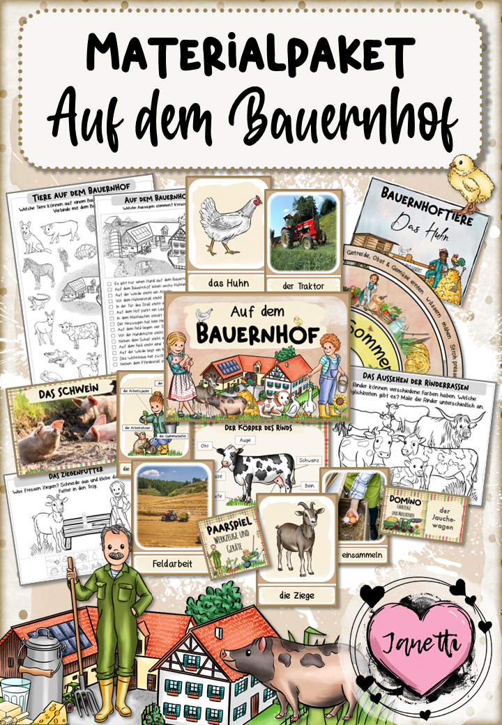 Materialpaket: Auf dem Bauernhof (Kl. 1/2) – Unterrichtsmaterial in den ...