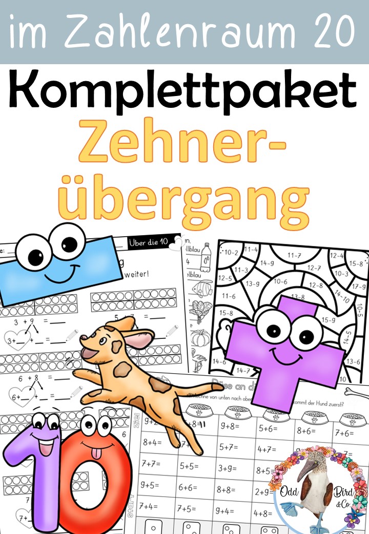 Komplettpaket - Zehnerübergang Zahlenraum 20 - Addition & Subtraktion ...