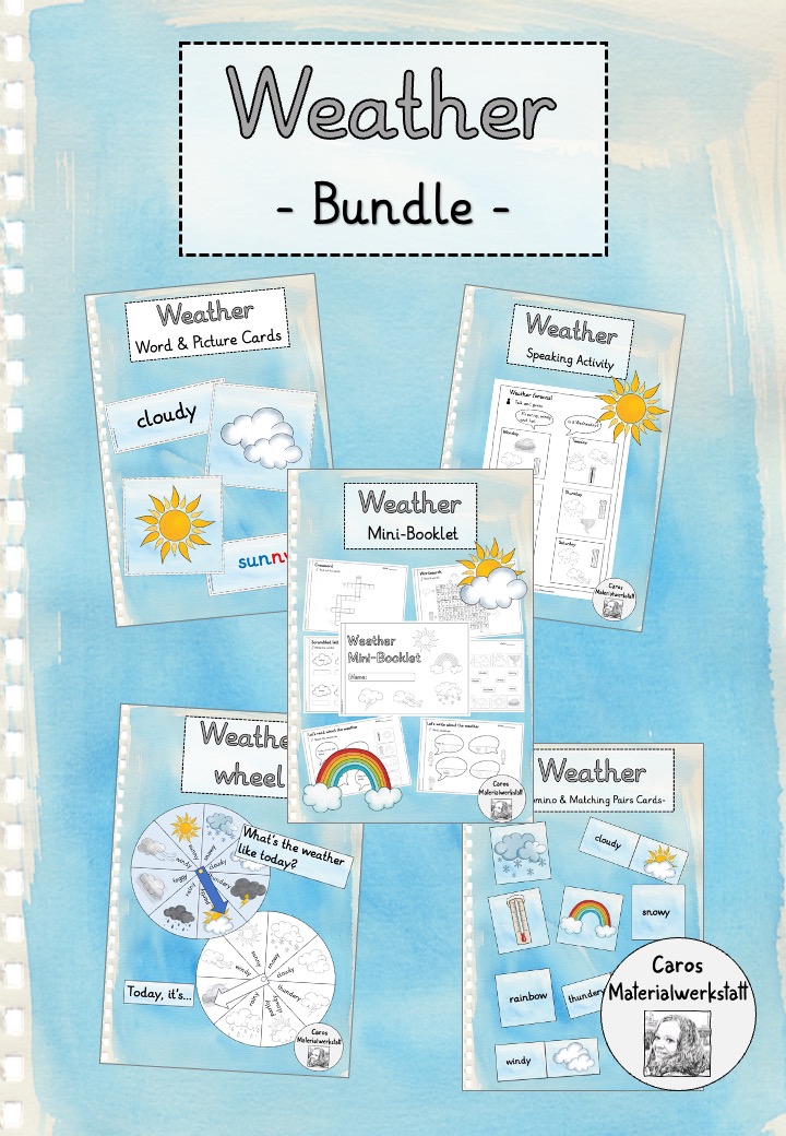Weather - BUNDLE - Grundschule – Unterrichtsmaterial im Fach Englisch