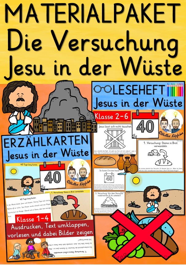 Jesus in der Wüste MATERIALPAKET Bibel Religionsunterricht ...