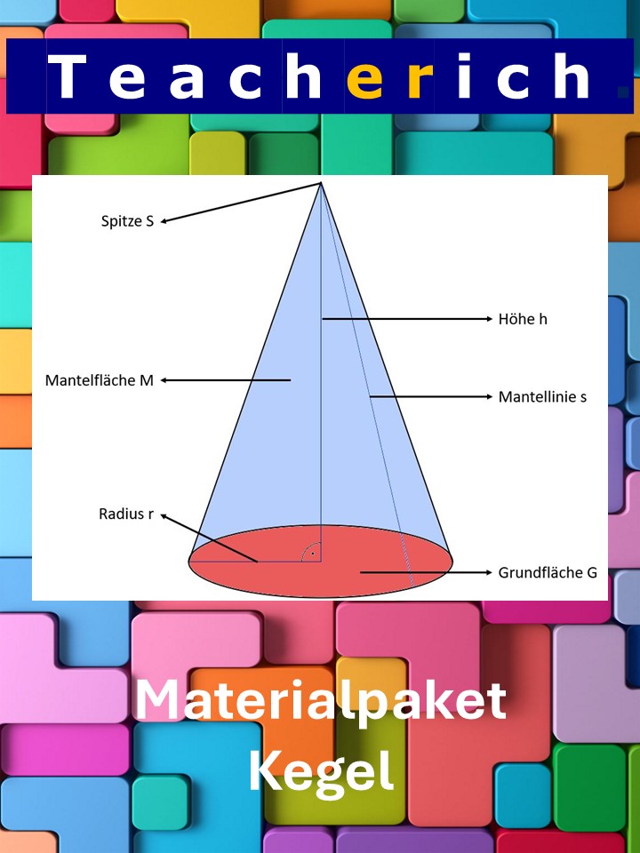 Materialpaket Kegel – Unterrichtsmaterial im Fach Mathematik