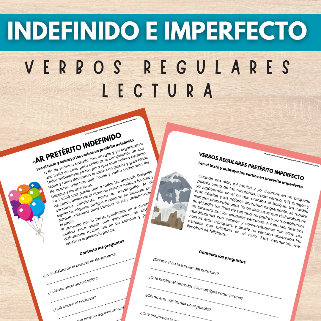 PRETÉRITO IMPERFECTO E INDEFINIDO LECTURA - material de la siguiente ...