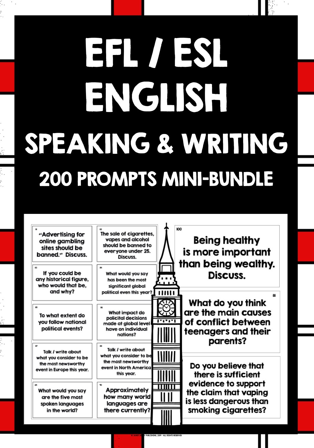 ENGLISH SPEAKING & WRITING PROMPTS MINI-PAQUETE #1 - material de la ...