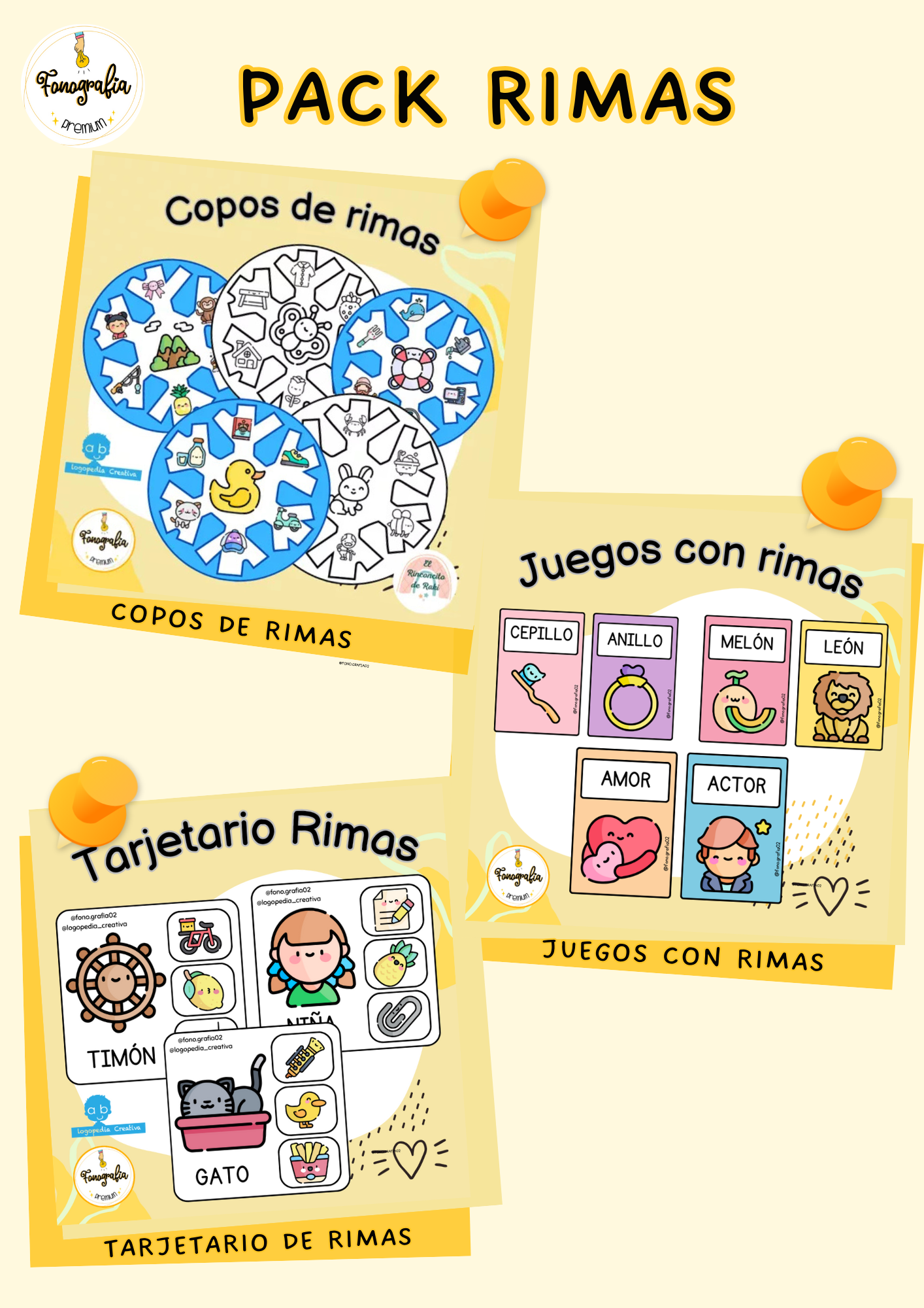 Pack de rimas - material didáctico de las asignaturas Lengua y ...