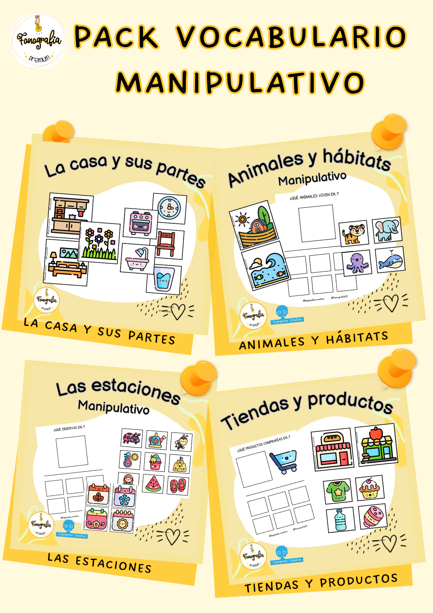 Pack Manipulativos de vocabulario - material didáctico de las ...