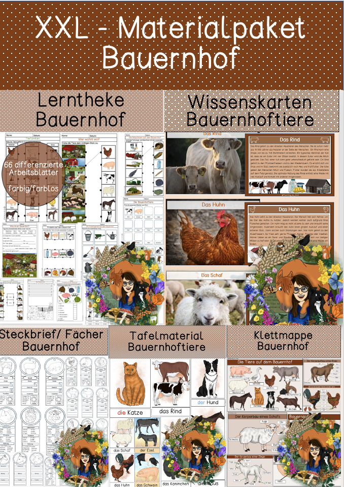 XXL-Materialpaket - Bauernhof – Unterrichtsmaterial in den Fächern ...