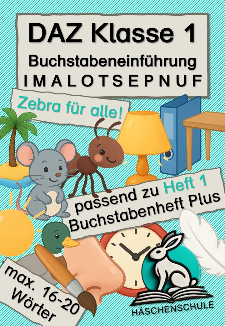 MATERIALPAKET: Zebra für alle! DAZ Klasse 1 – alle Buchstaben Heft 1 ...