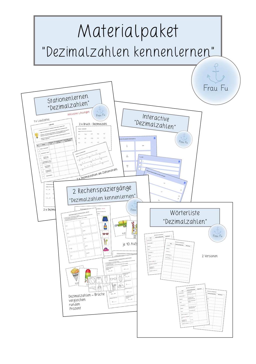 Materialpaket "Dezimalzahlen kennenlernen" (wachsend ...