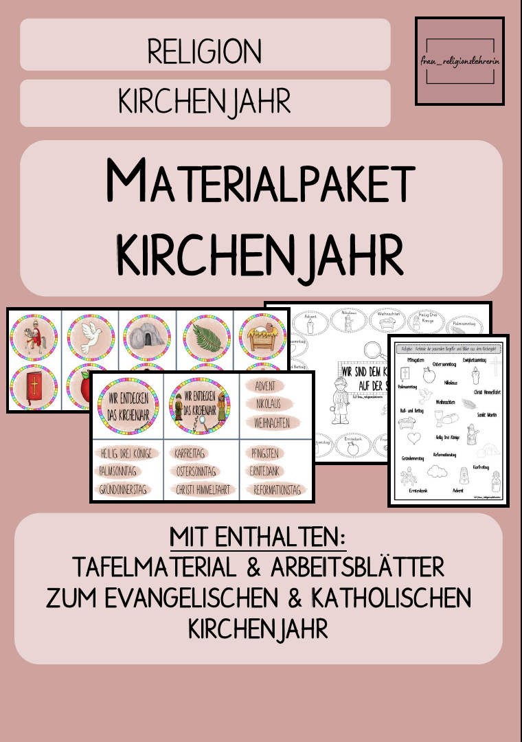 Religion: Kirchenjahr - Materialpaket – Unterrichtsmaterial in den ...