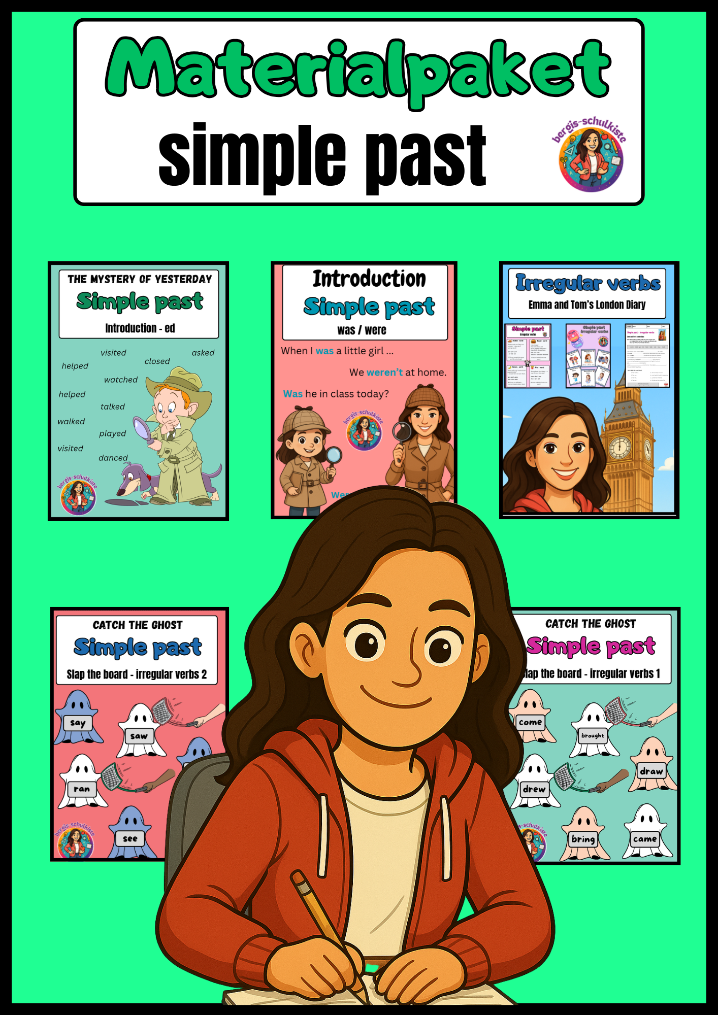 Materialpaket / Bundle - Simple past inkl. Merkblätter / Poster ...