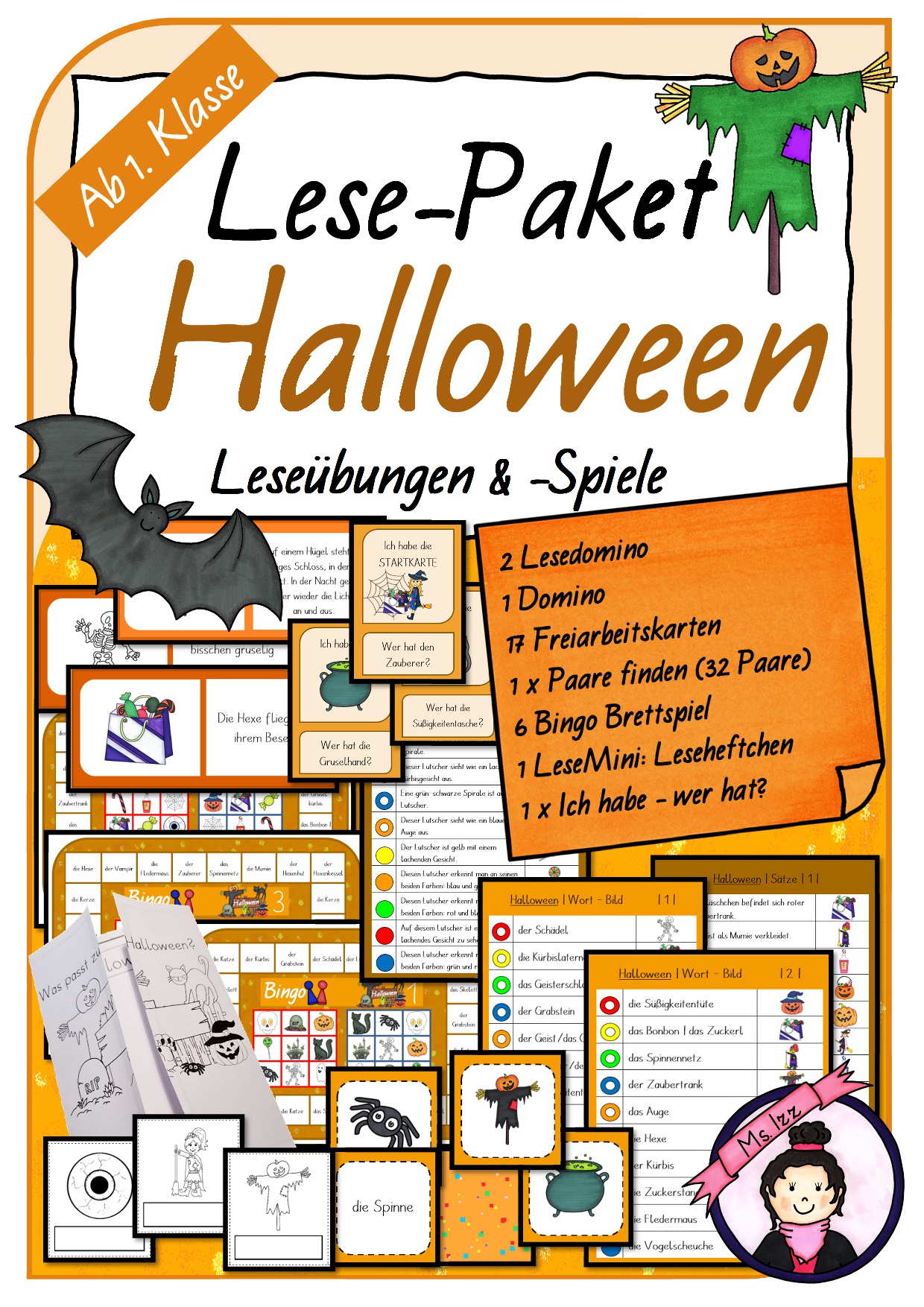 Materialpaket HALLOWEEN | Leseübungen – Unterrichtsmaterial in den ...