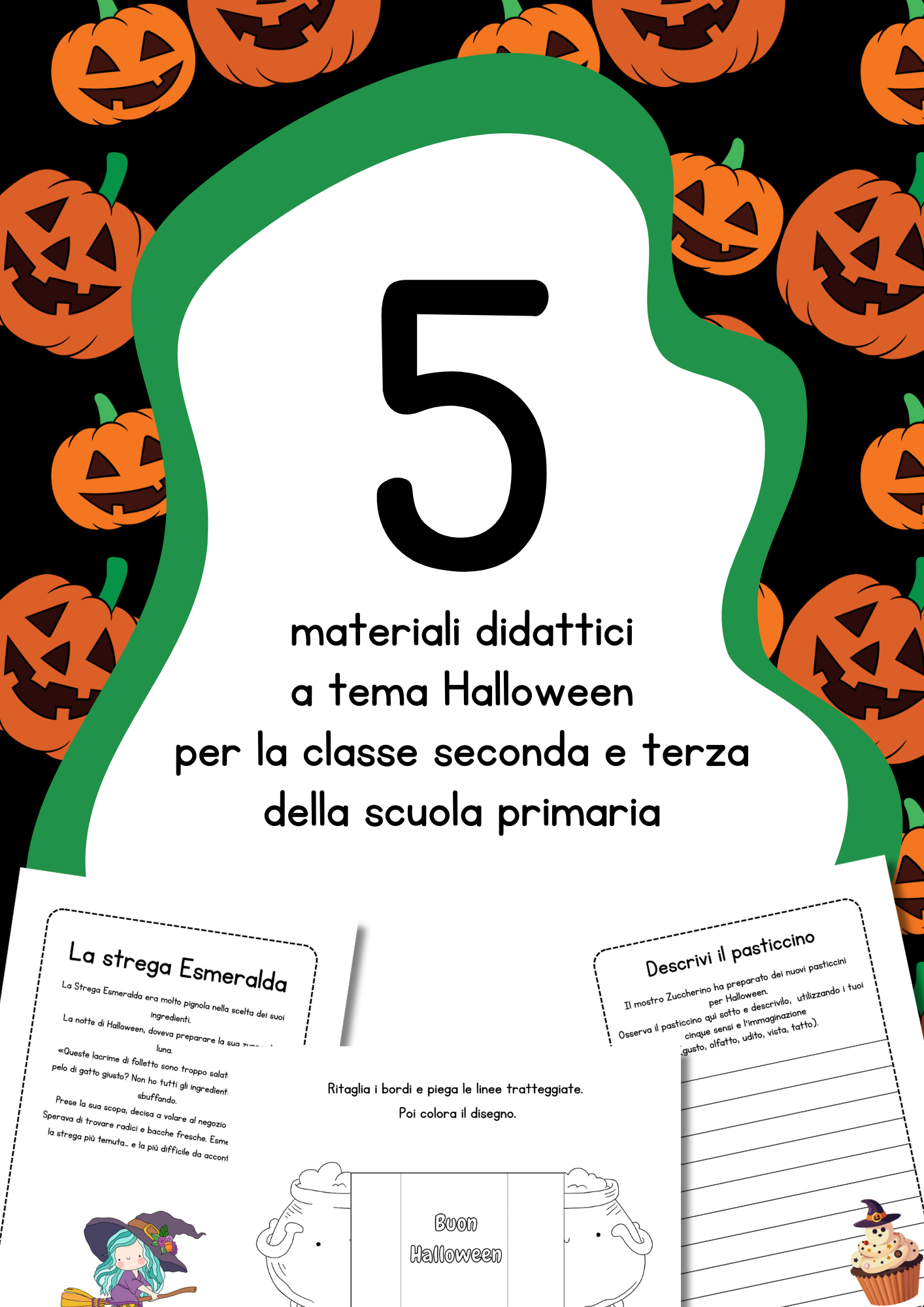 Raccolta di schede didattiche e attività a tema Halloween - Materiale didattico per le materie ...