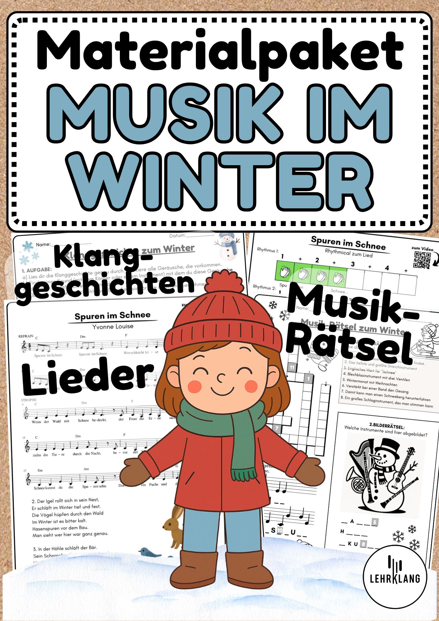 Musik im Winter - Materialpaket Jg.3-6 – Unterrichtsmaterial im Fach Musik