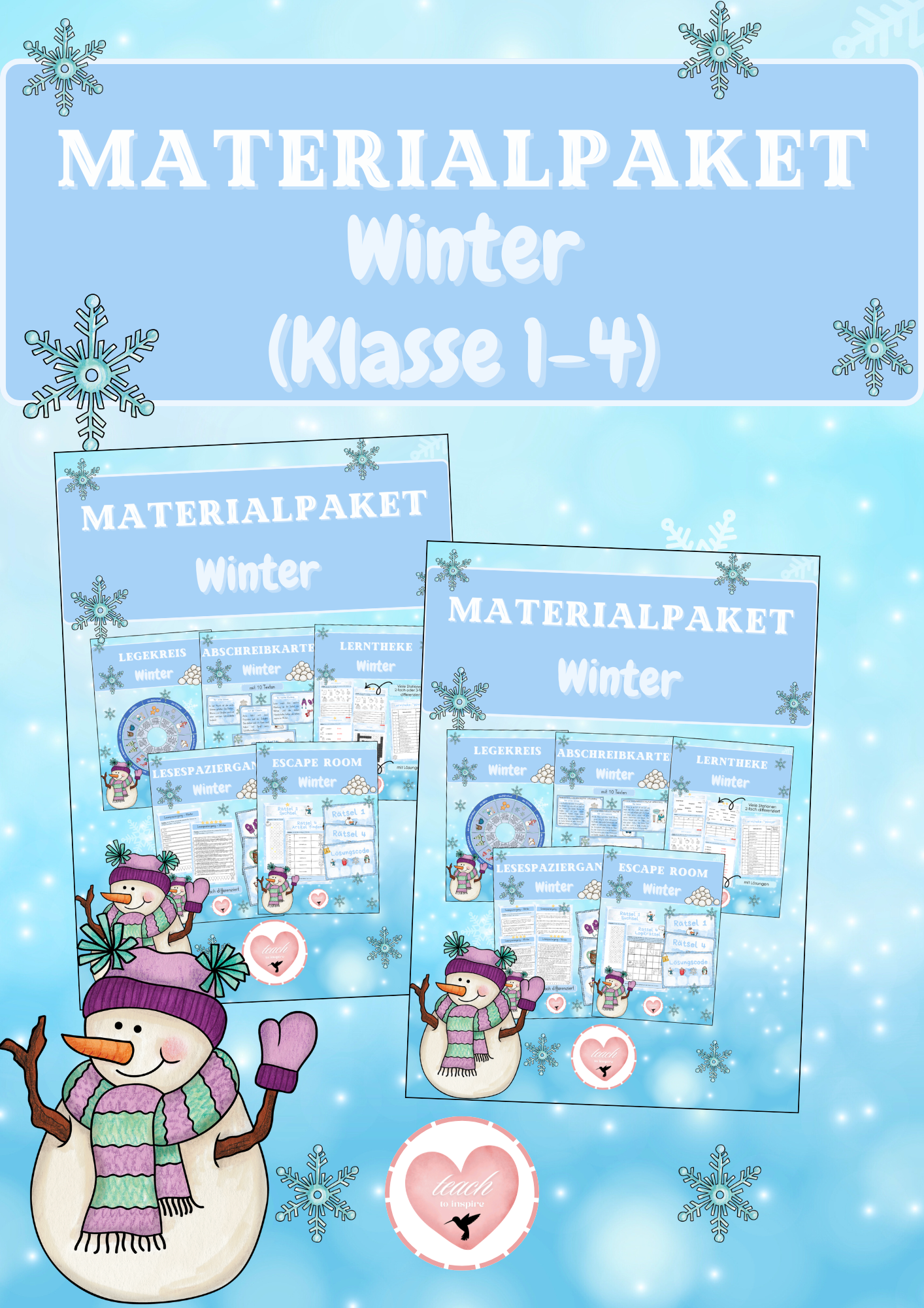 Materialpaket "Winter" (Klasse 1-4) – Unterrichtsmaterial in den ...