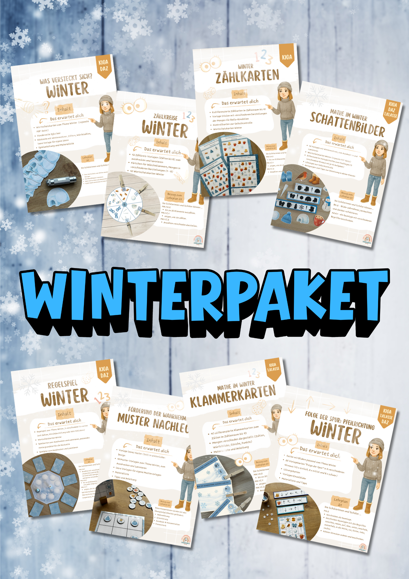 Materialpaket Winter – Unterrichtsmaterial in den Fächern Mathematik & Kita