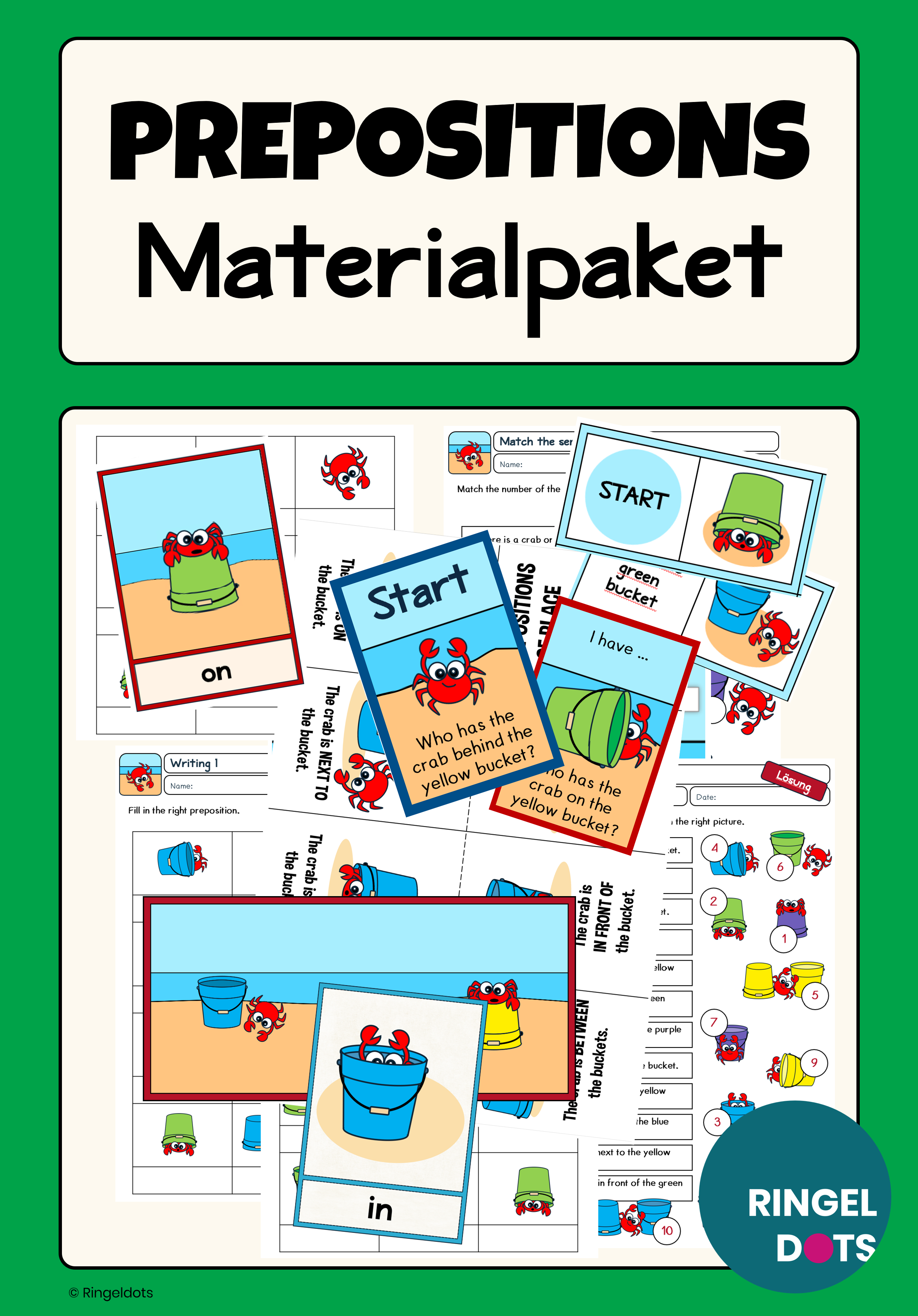Materialpaket: Prepositions of Place – Unterrichtsmaterial im Fach Englisch