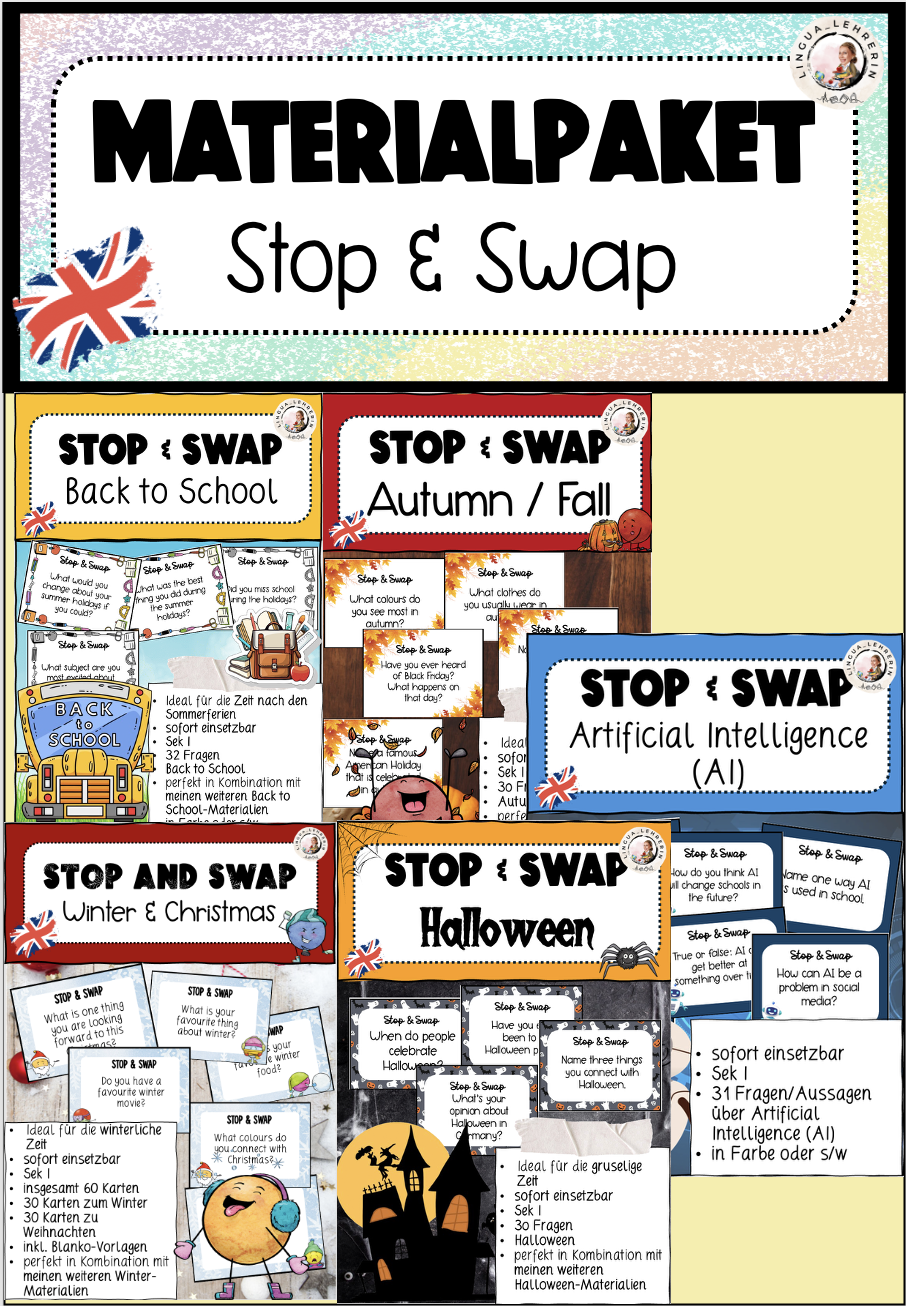 Materialpaket Stop & Swap Englisch Sek I – Unterrichtsmaterial im Fach ...