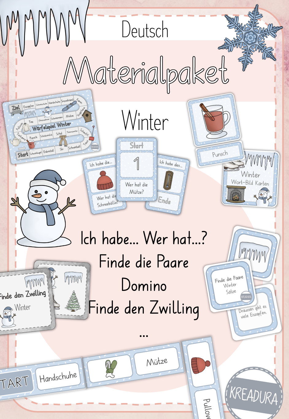 Materialpaket - Winter - 1. Klasse - 2. Klasse – Unterrichtsmaterial in ...