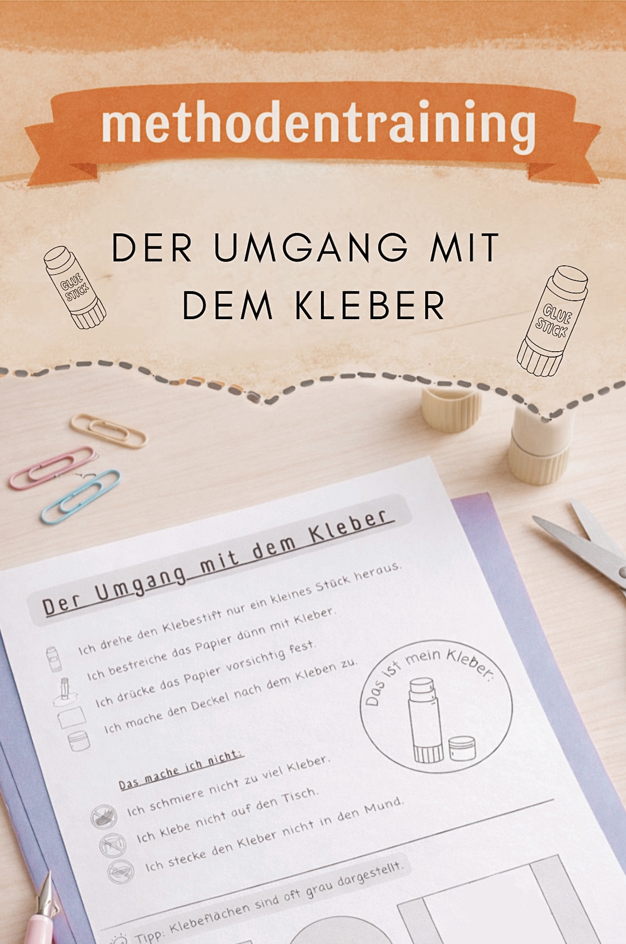 Materialpaket Methodentraining - Umgang mit Schere und Kleber - Merk ...