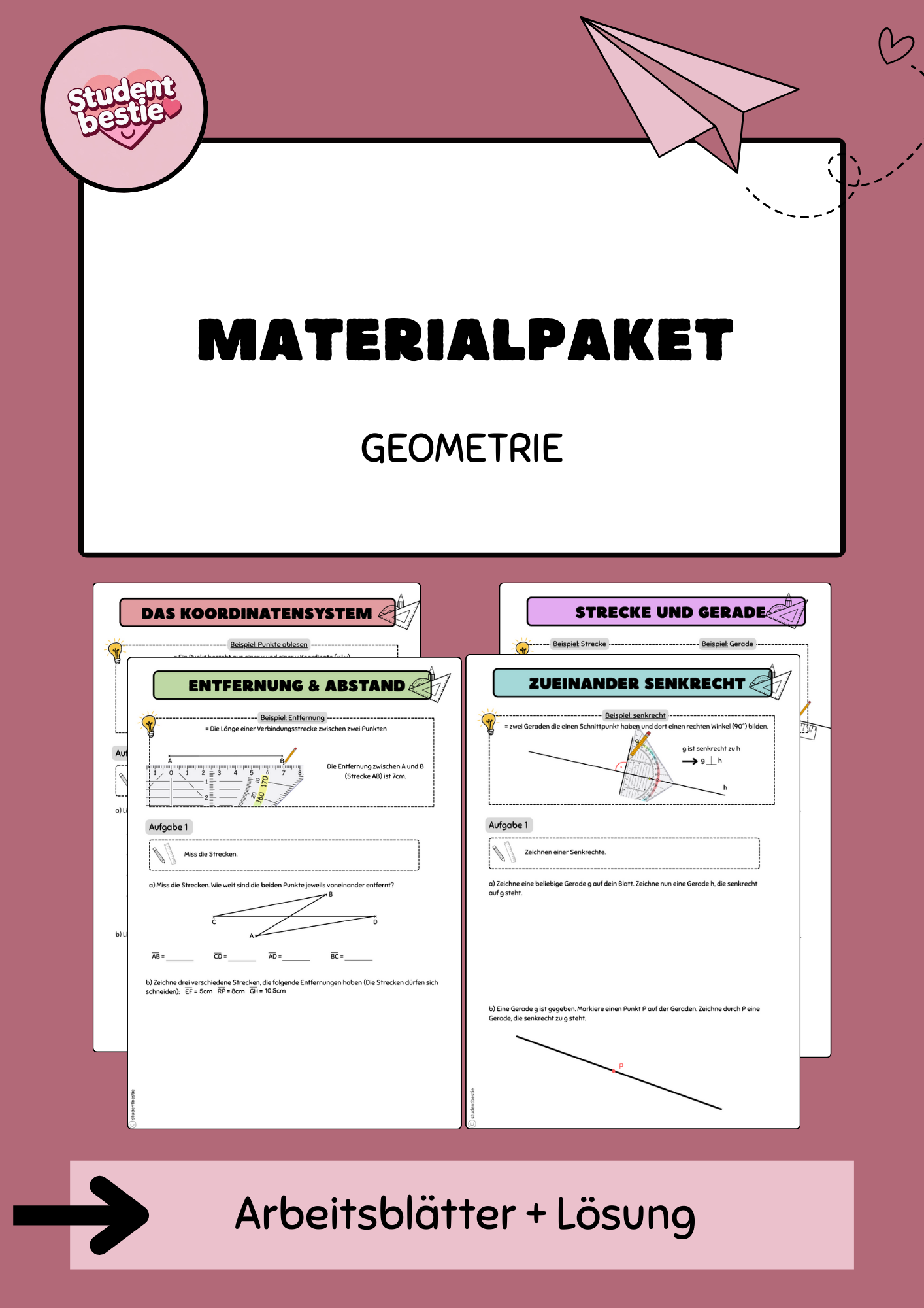 Materialpaket Geometrie Klasse 5 – Unterrichtsmaterial im Fach Mathematik