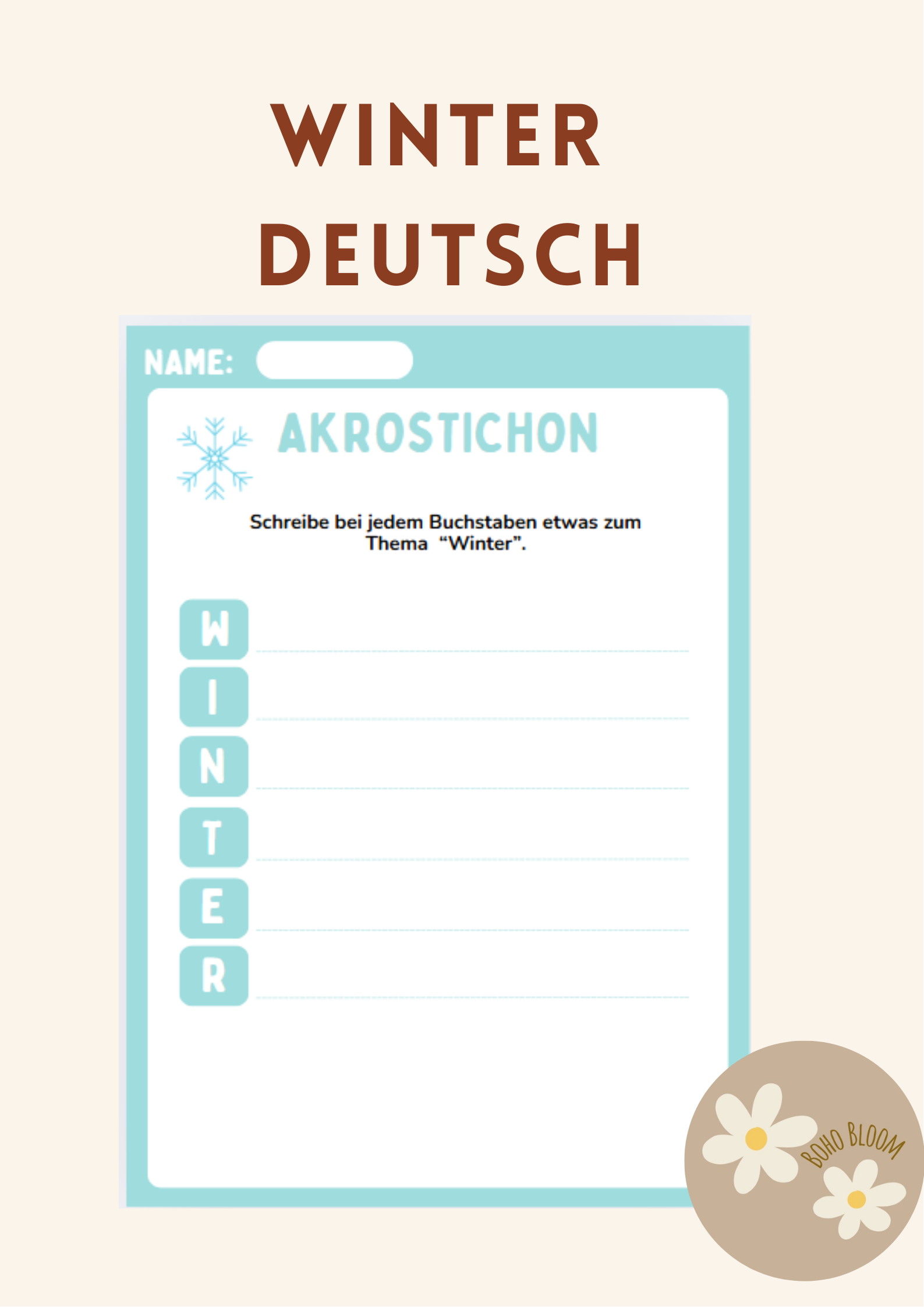 Materialpaket Winter: Lesen, Gedichte, Suchsel – Unterrichtsmaterial im ...