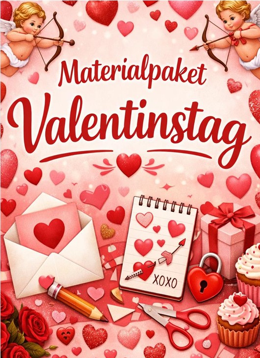 Materialpaket Valentinstag (Deutsch und Kunst) – Unterrichtsmaterial in ...