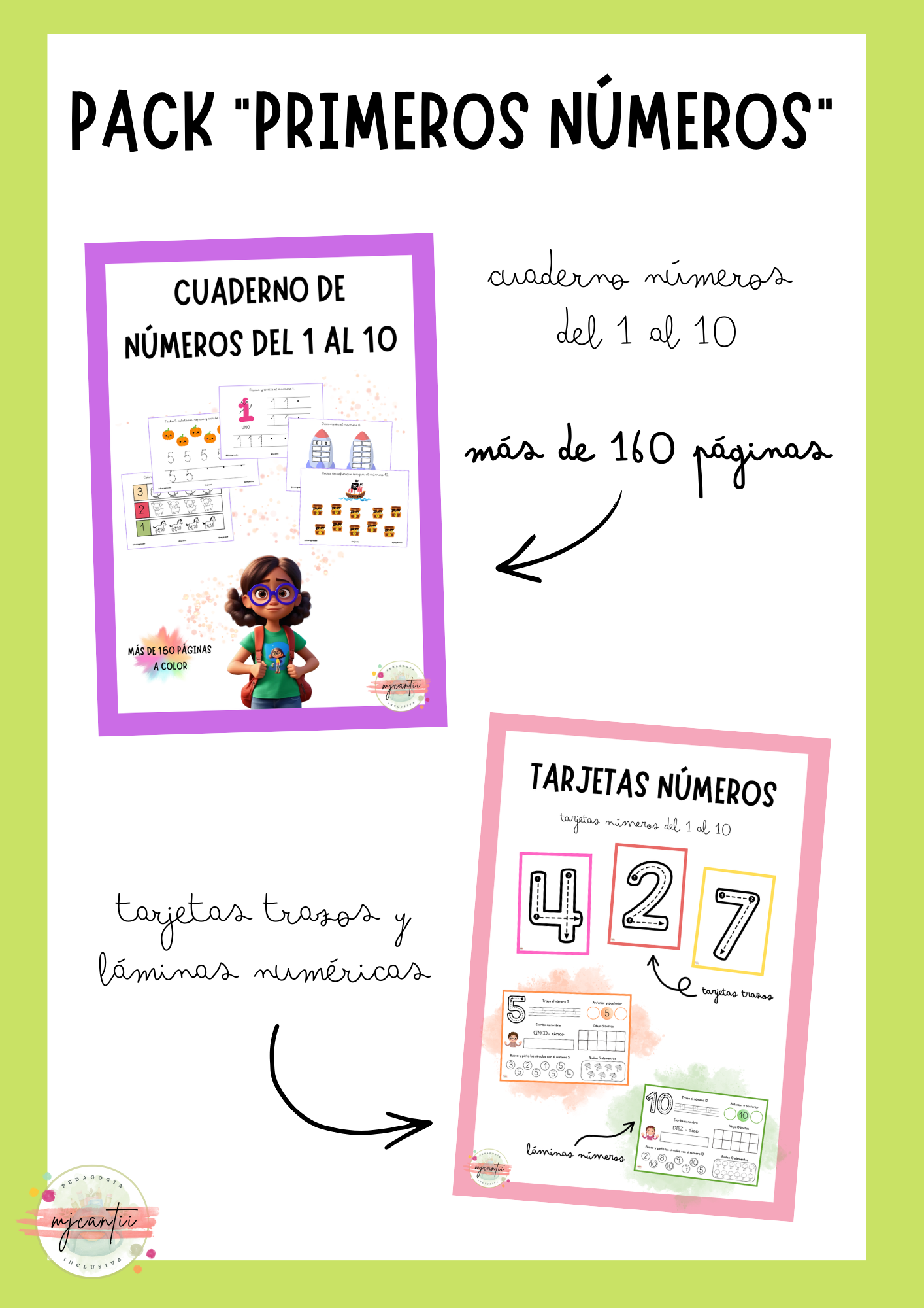 PACK "CUADERNO NÚMEROS DEL 1 AL 10 + LÁMINAS TRAZOS" - material de la ...