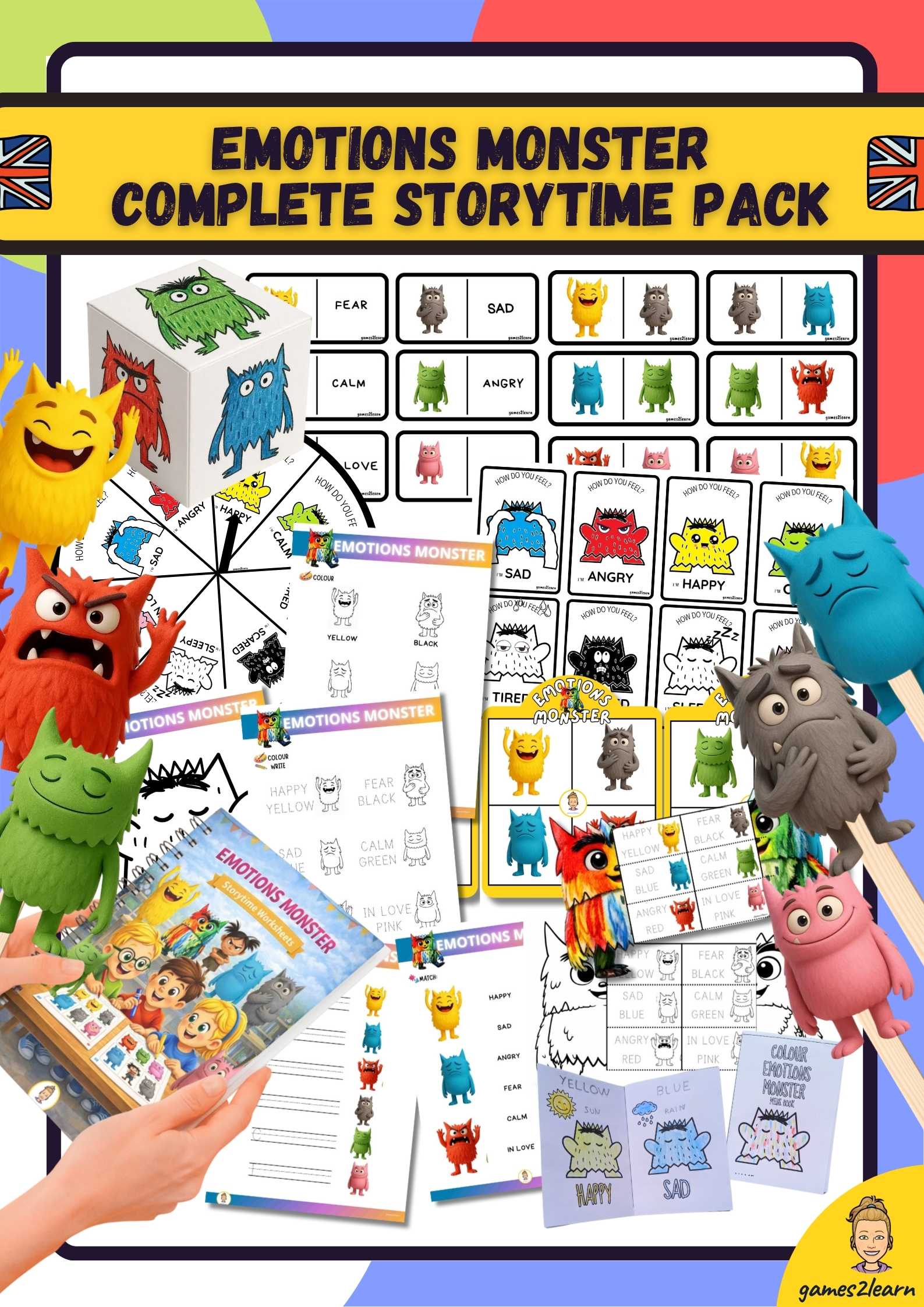 EMOTIONS MONSTER: Complete Storytime Pack - material didáctico de las ...