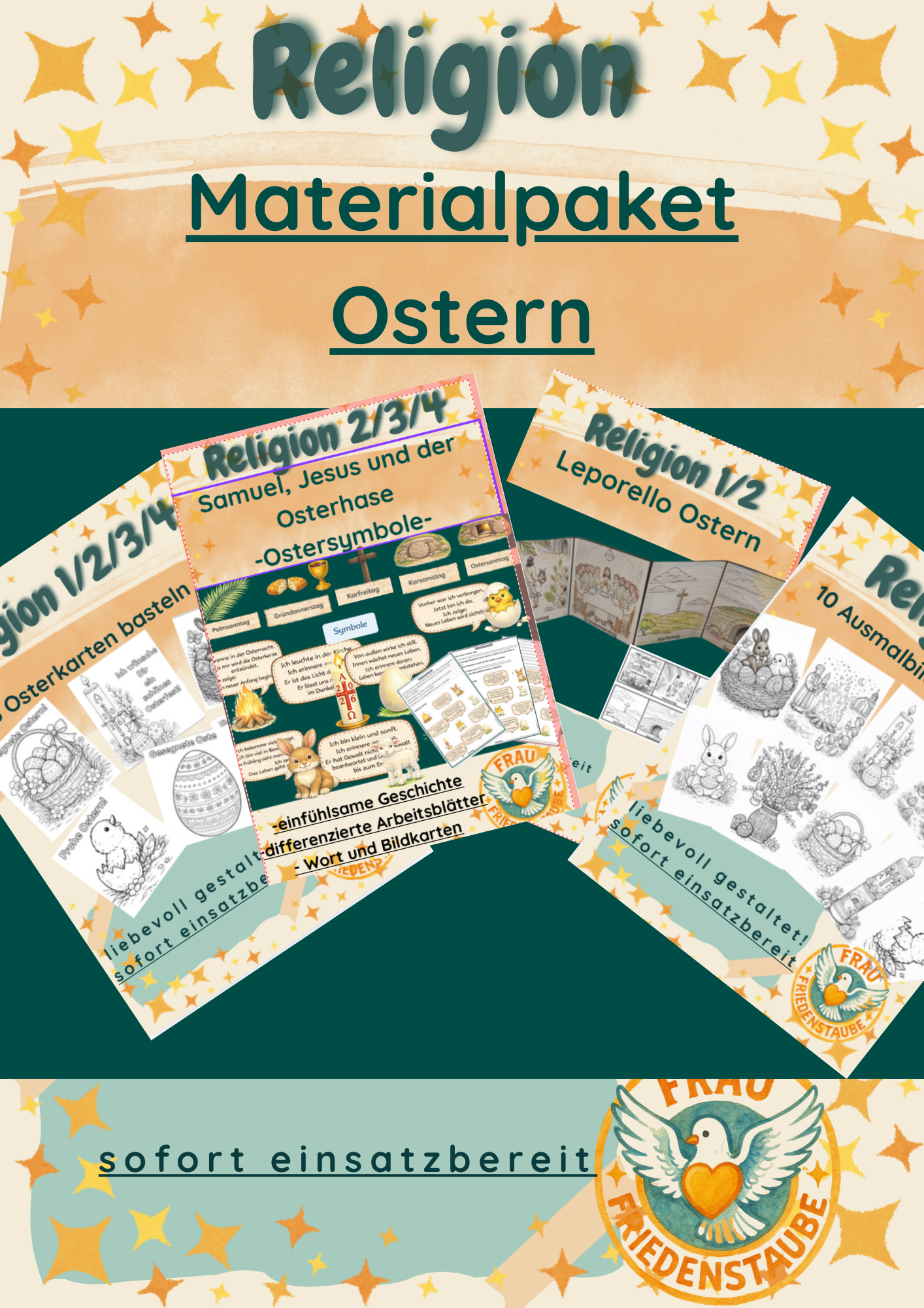 Materialpaket: Ostern ( Symbole/ Leporello/ Karten basteln ...