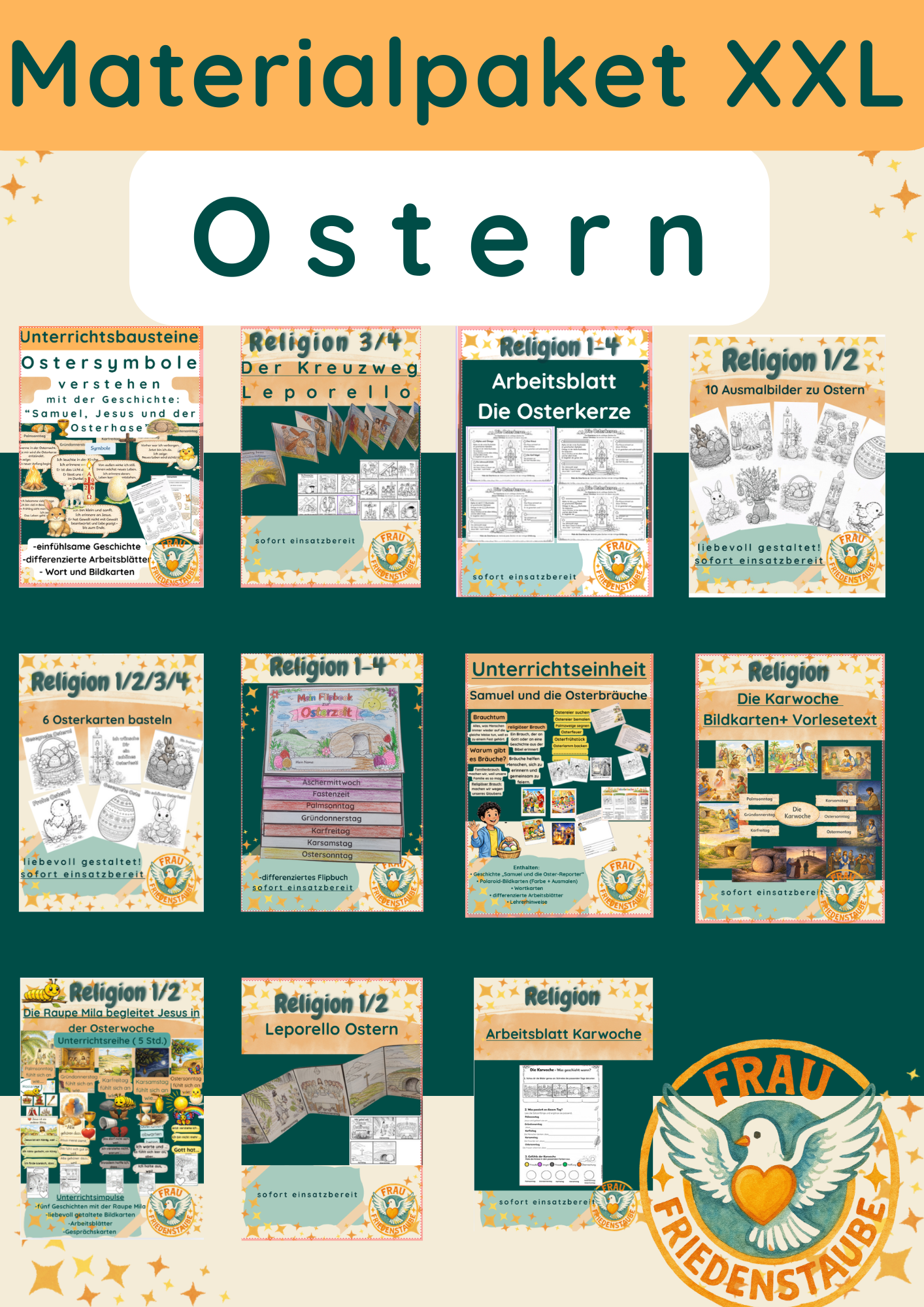 Materialpaket Ostern – Unterrichtsmaterial im Fach Religion