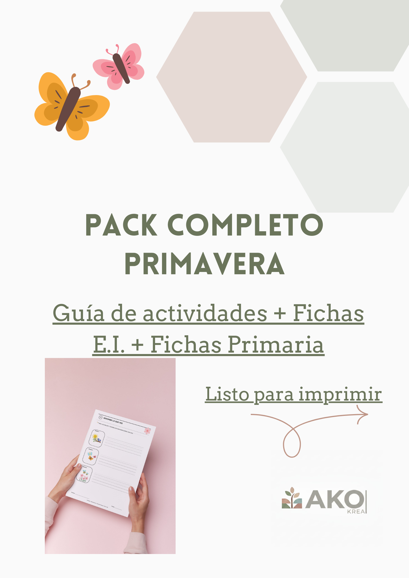 PACK COMPLETO Guía de actividades + Fichas E.I. + Fichas Primaria ...