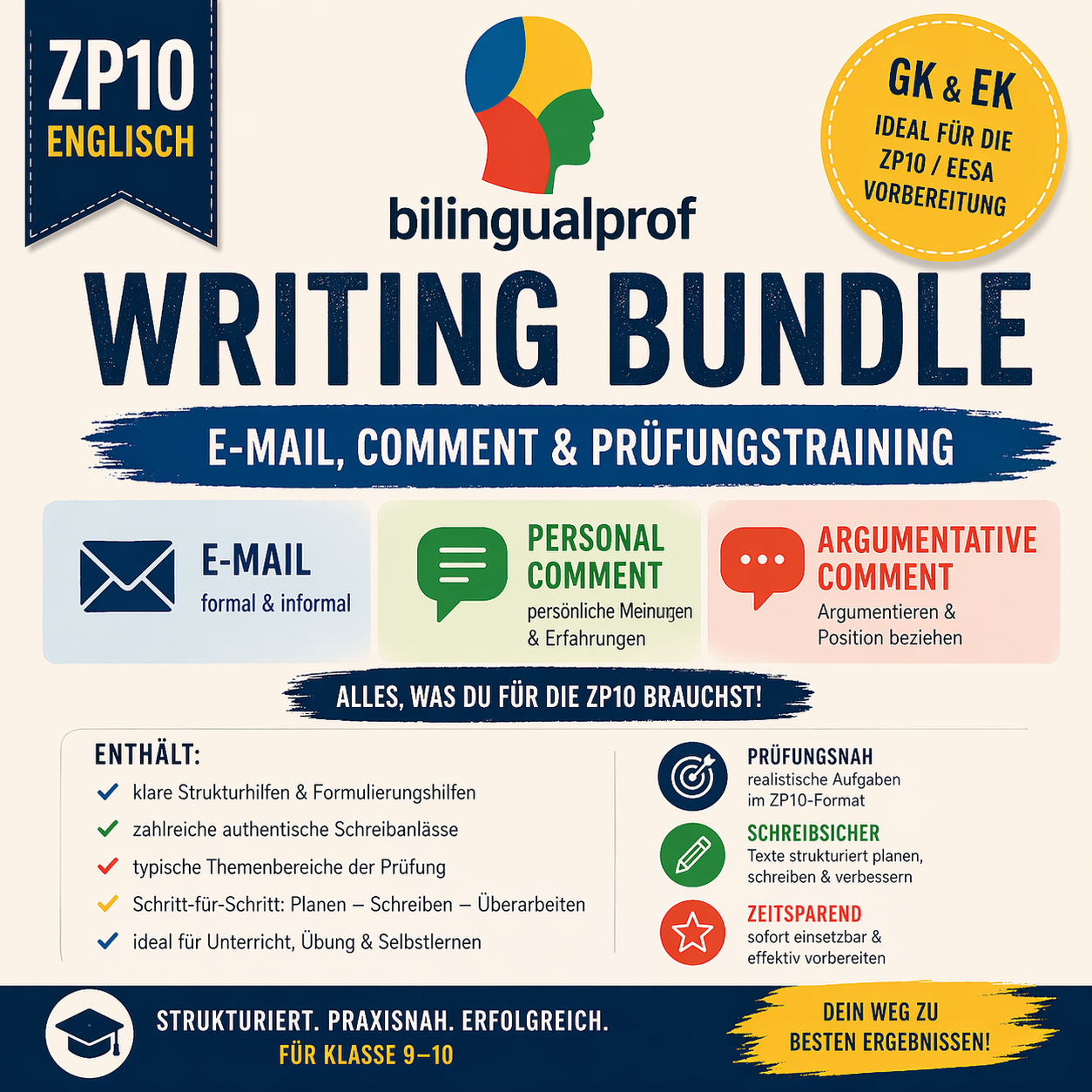 ZP10 Englisch – Writing Bundle (E-Mail, Comment - Prüfungstraining GK ...